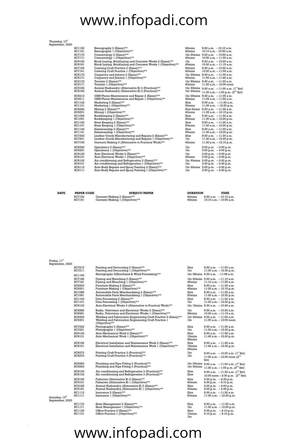 Approved WAEC Timetable 2020| Exam starts Aug 17th - Sept 12