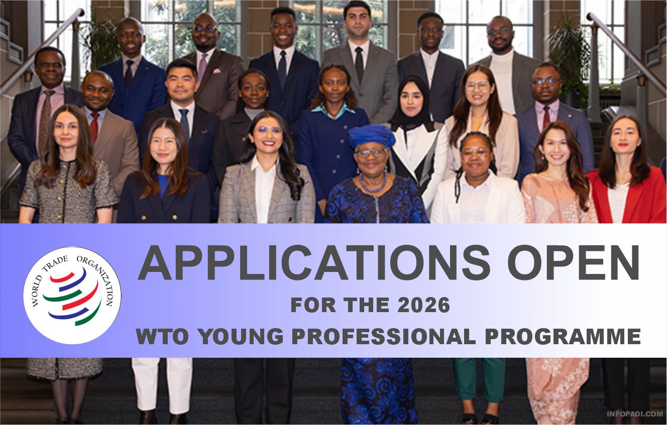 Calls for Application: World Trade Organization (WTO) Young Professionals Programme 2026 (CHF4 ...
